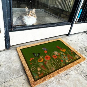 Spring Floral Doormat | Cute & Modern Outdoor Mat | Botanical Home ...