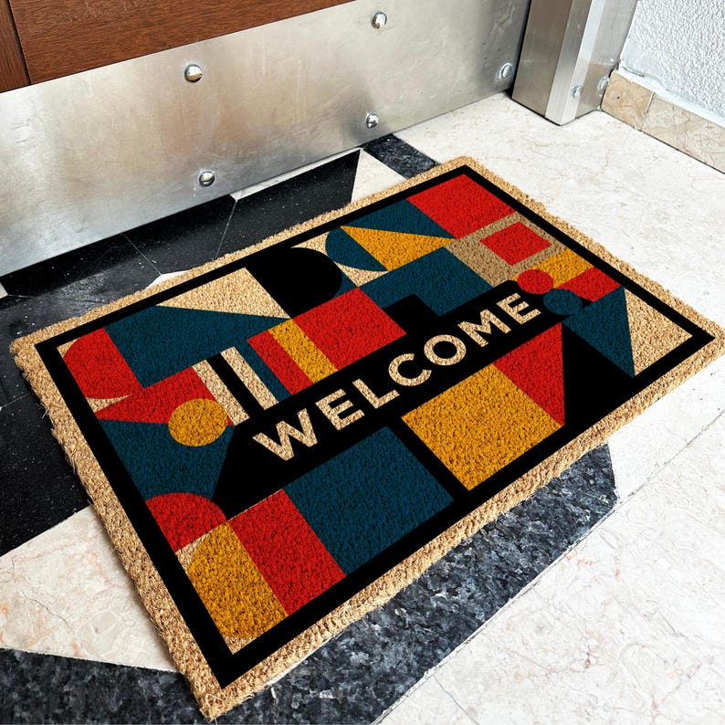 Bauhaus Welcome Doormat | Bauhaus Patterned Doormat | Large Coir ...