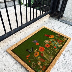 Spring Floral Doormat | Cute & Modern Outdoor Mat | Botanical Home ...