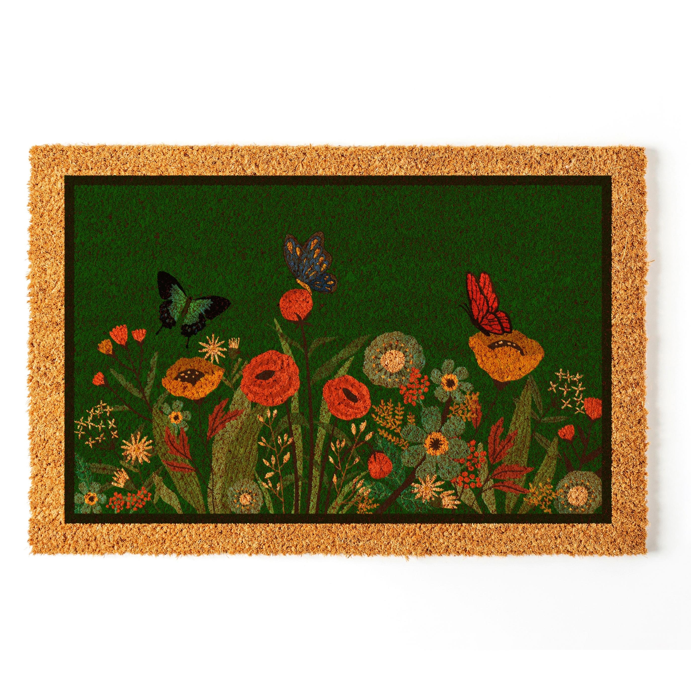 Spring Floral Doormat | Cute & Modern Outdoor Mat | Botanical Home ...
