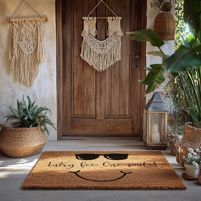 Positive Affirmation Doormat | Funny Luxury Coir Rug | Welcome Mat With ...