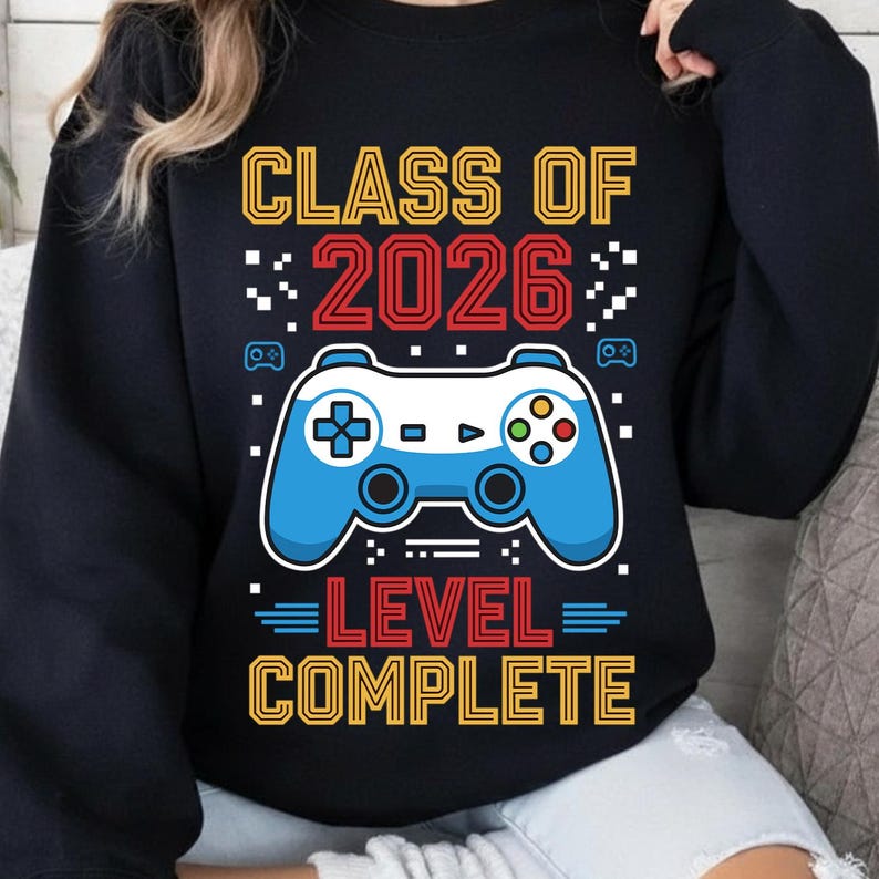 Class of 2026 Gamer PNG | Level Complete Graduation Design | Video Game ...