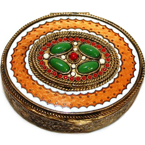 French Enamel Compact - Etsy
