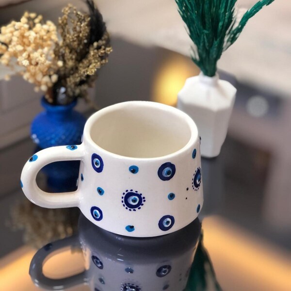 Evil Eye Coffee Cup - Etsy