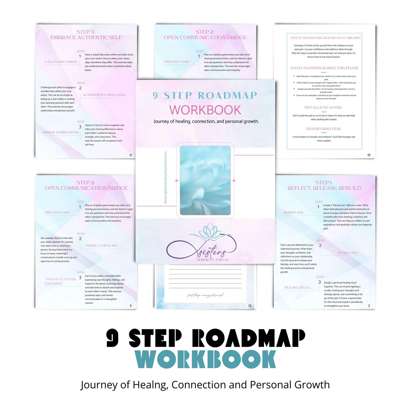 Printable 9 Step Roadmap Workbook for Teens, Mental Health Tools, Trust ...