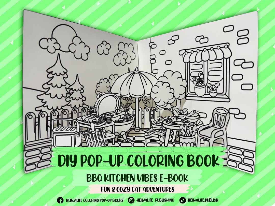 Bbq Kitchen Vibes E Book, Pop up Coloring E Book, Printable Coloring ...