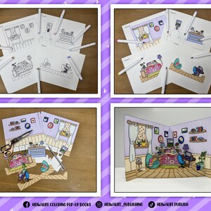 Bedroom Cozy Home Coloring E-book, Diy Pop up Coloring Pages, Printable ...