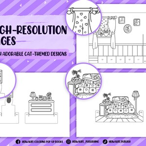 Bedroom Cozy Home Coloring E-book, Diy Pop up Coloring Pages, Printable ...