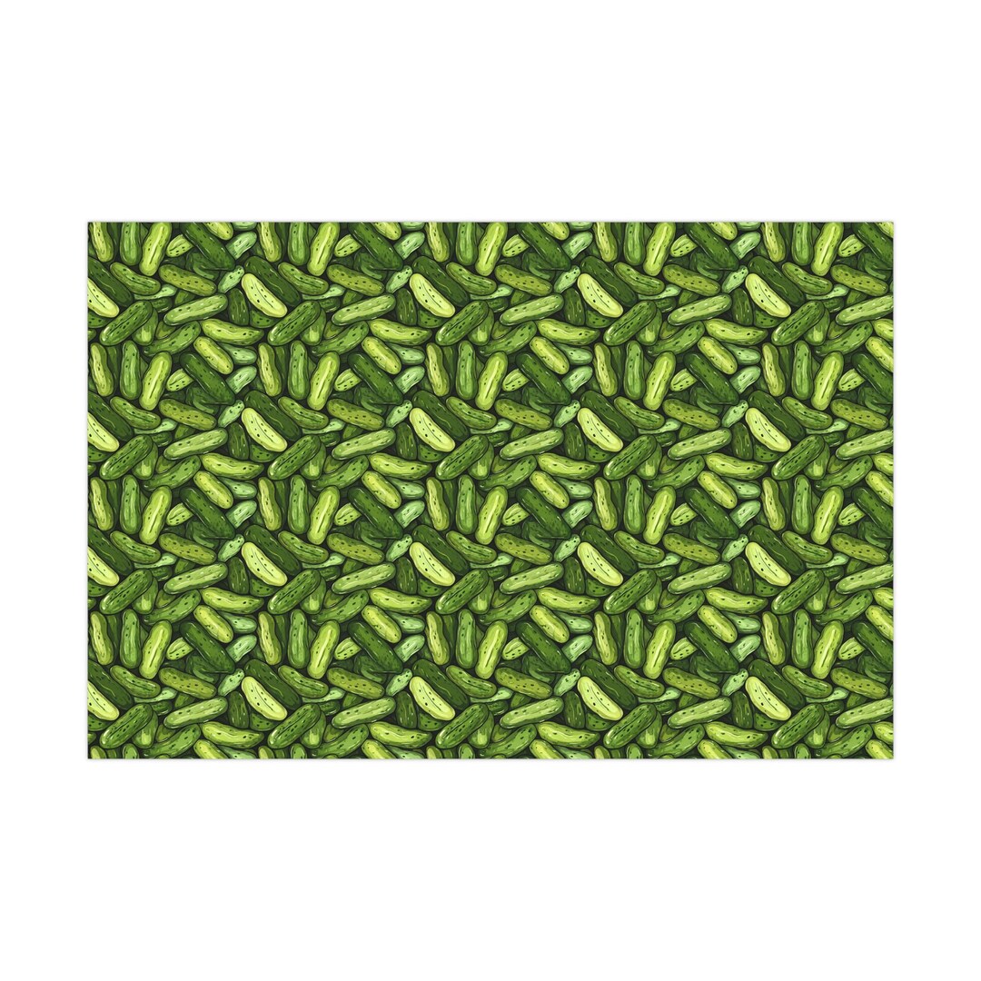 Pickled Paper Gift Wrap - Wrapping Paper, Pickle Patterned Gift Wrap ...