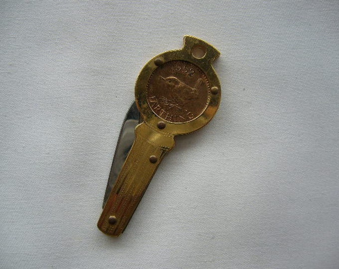 Vintage British Farthing Pen Knife Pocket Knife - Etsy