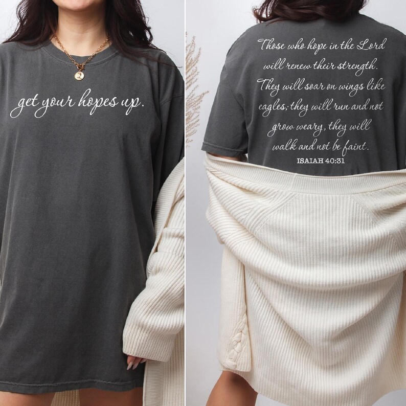 Get Your Hopes up PNG SVG, Isaiah 40:31 Christian Shirt Design, Bible ...