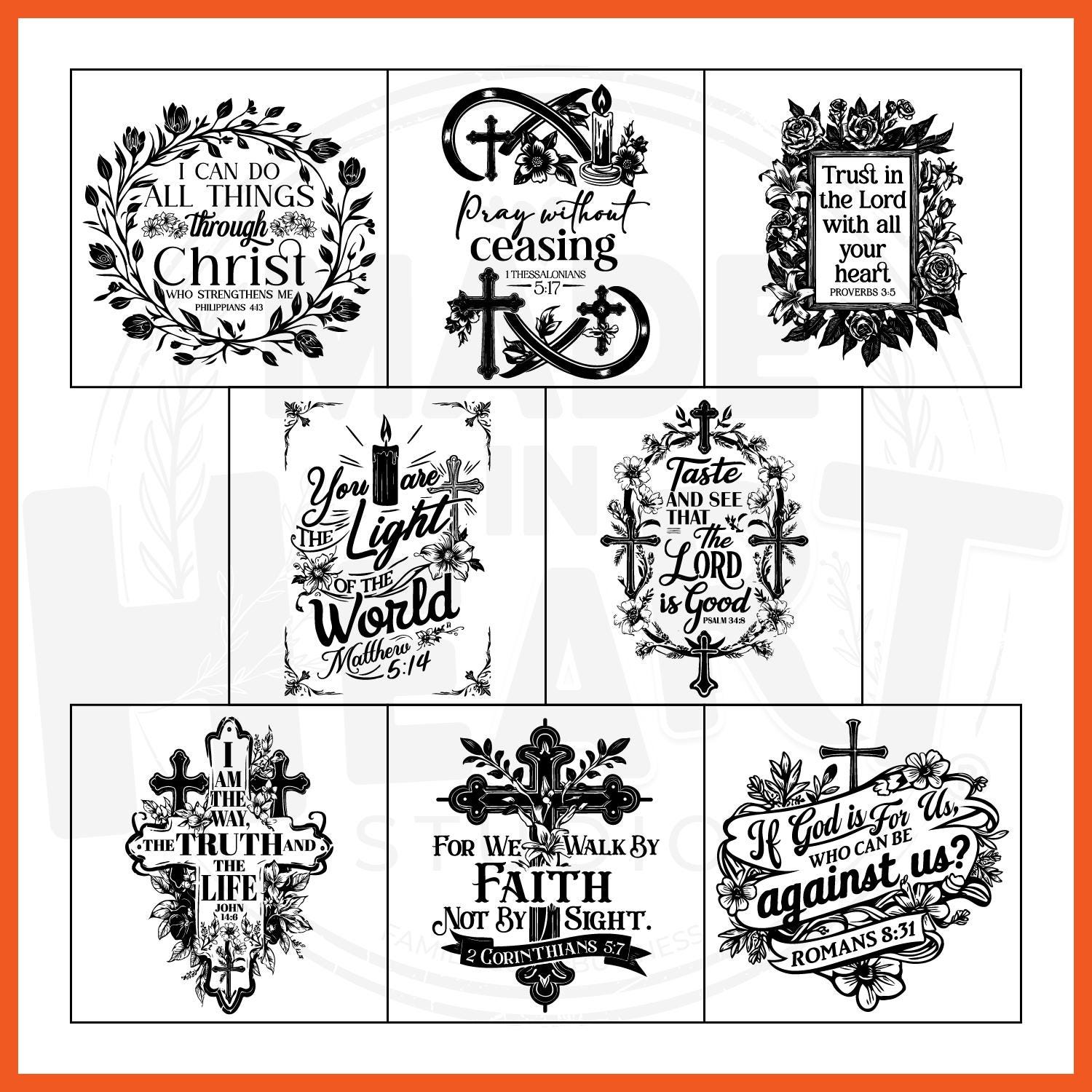 God Word's SVG Bible Verse Bundle, Scripture of the Day, Daily Bible ...