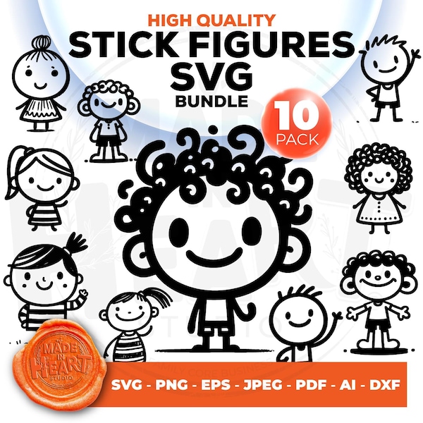 Cute Stick Figures - Etsy