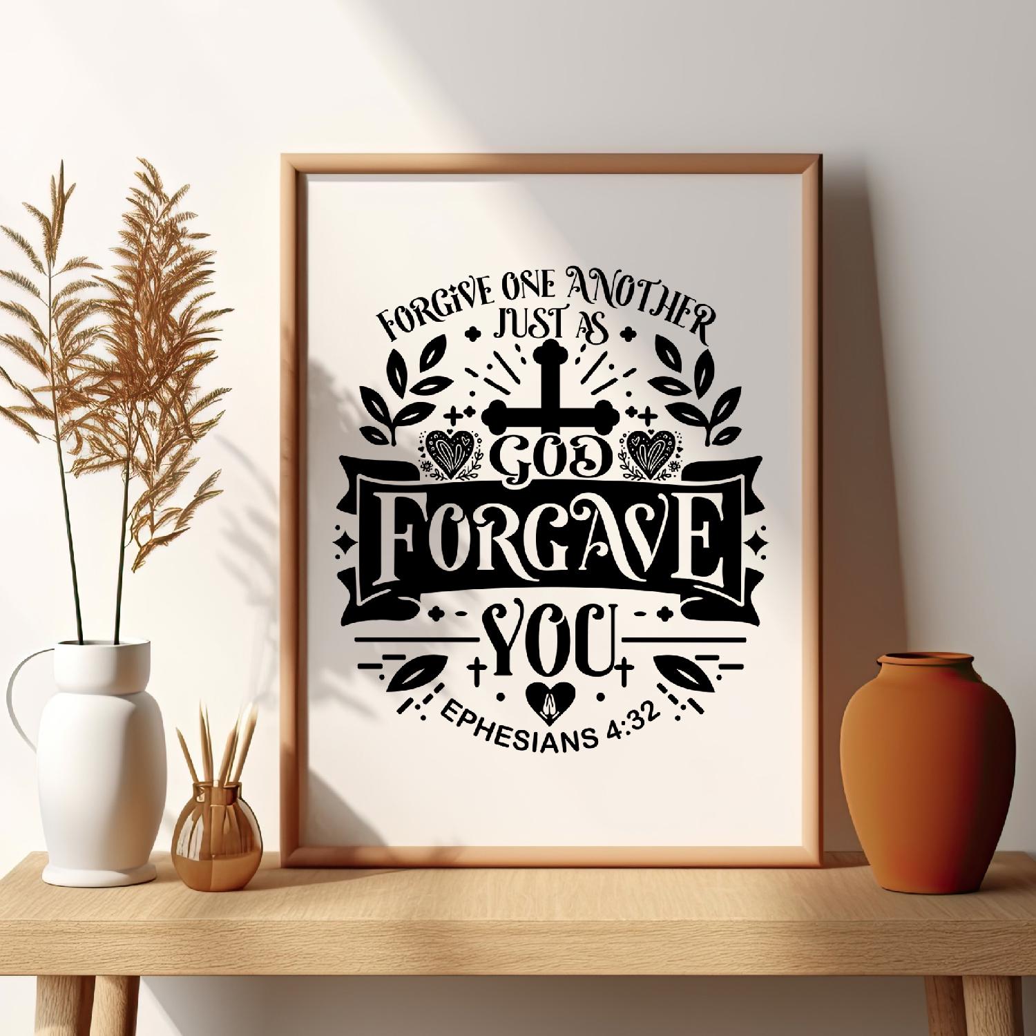 Forgive One Another SVG PNG, Christian Bible Verse Design - Etsy
