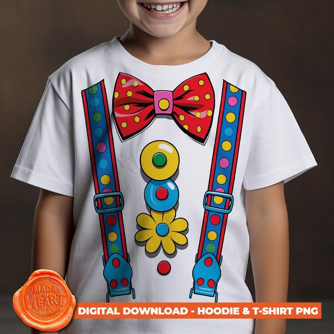 Clown Costume PNG, Kids Birthday Shirt Design (digital Download) - Etsy