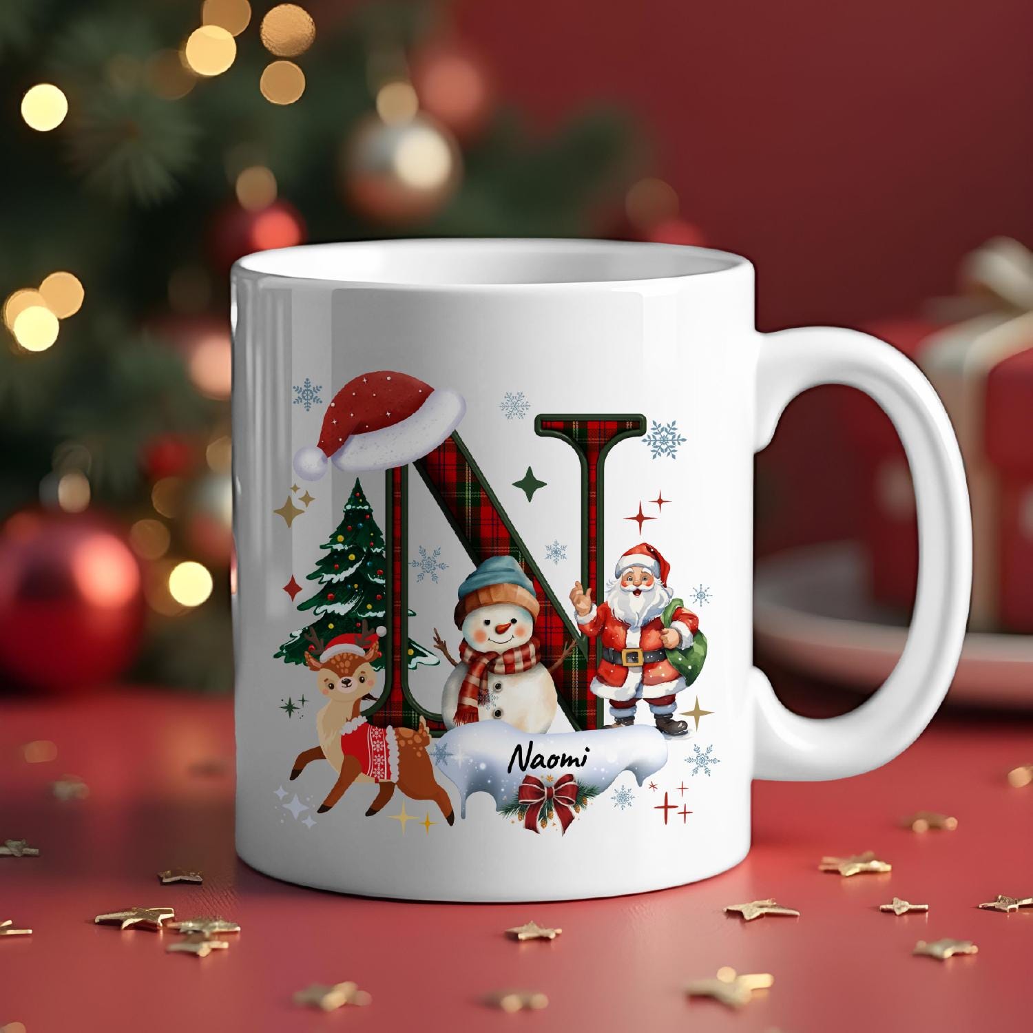 Personalized Christmas Alphabet PNG Bundle, Santa Letter Clipart ...