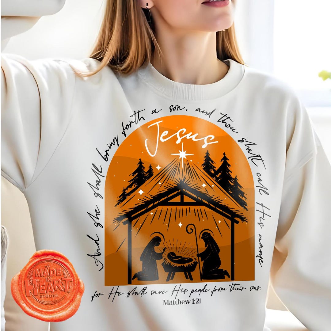 Matthew 1:21 Nativity Scene PNG, and She Shall Bring Forth a Son, Bible ...