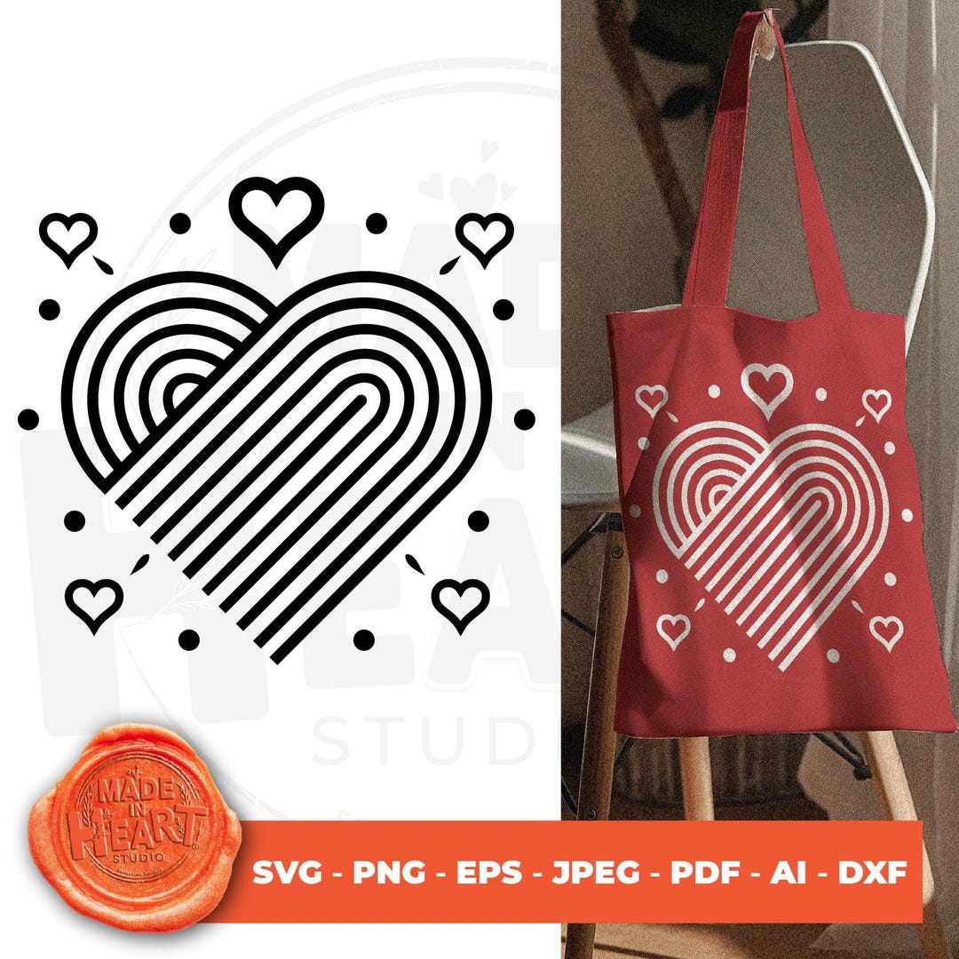 Vintage Heart Illustration SVG Timeless Design for Valentine’s Day ...