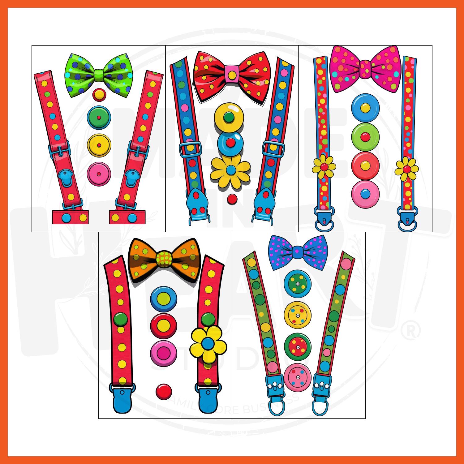 Clown Shirt PNG Bundle, Circus Costume Designs for Kids, Digital T ...