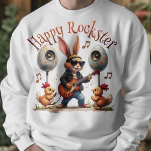 Happy Easter Themed Rockster Png, Rocker Easter Bunny Png, Easter ...
