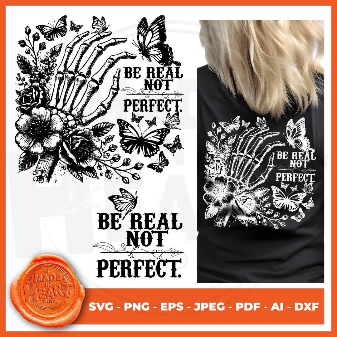 Be Real Not Perfect Png, Boho Design Self Love, Powerful Motivational ...