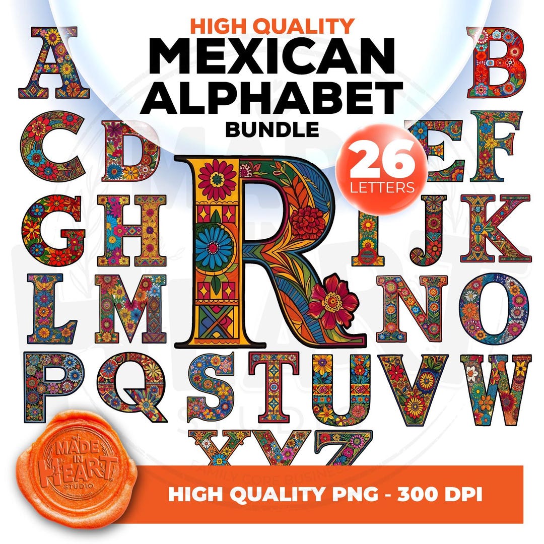 Mexican Style Floral Alphabet Png, Floral Letters, Flower Letter ...