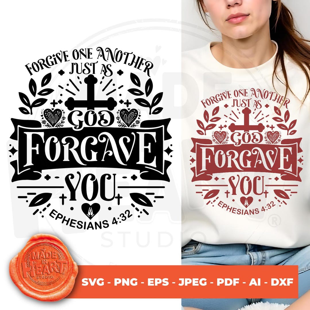 Forgive One Another SVG PNG, Christian Bible Verse Design - Etsy