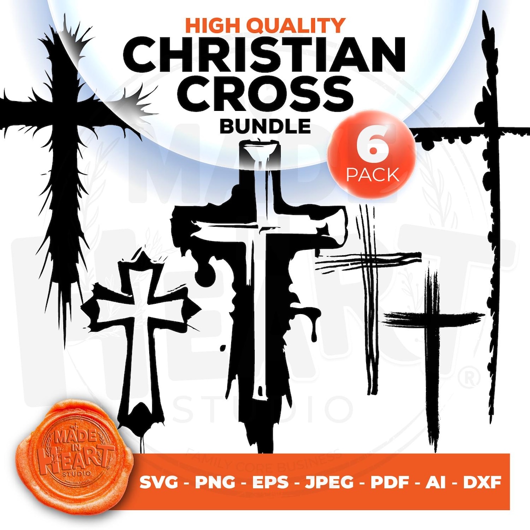 Christian Cross Bundle SVG, Cross Design SVG Bundle, Old Rugged Crosses ...