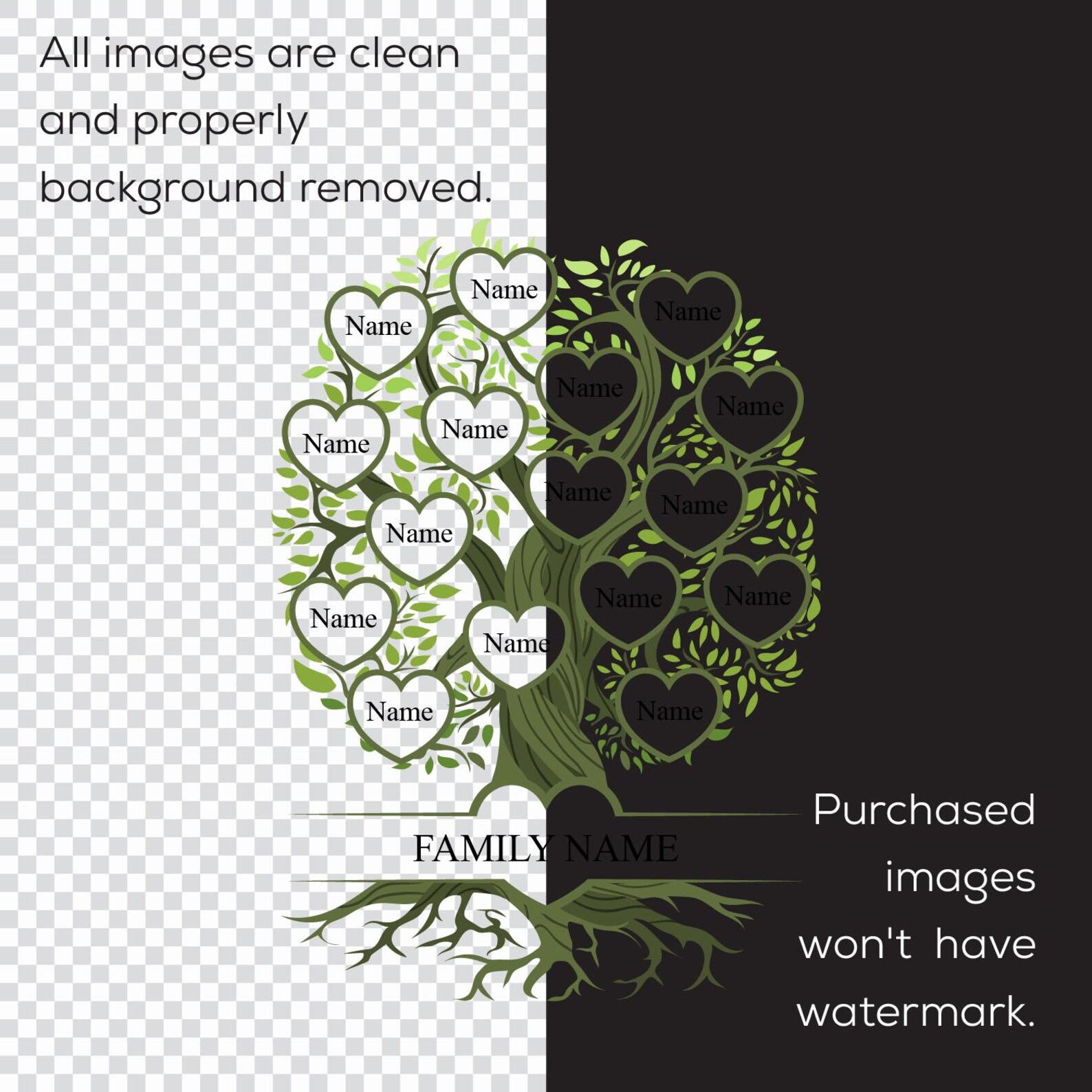 Custom Family Name Tree Svg Bundle, Family Name Sign SVG, DIY Family ...