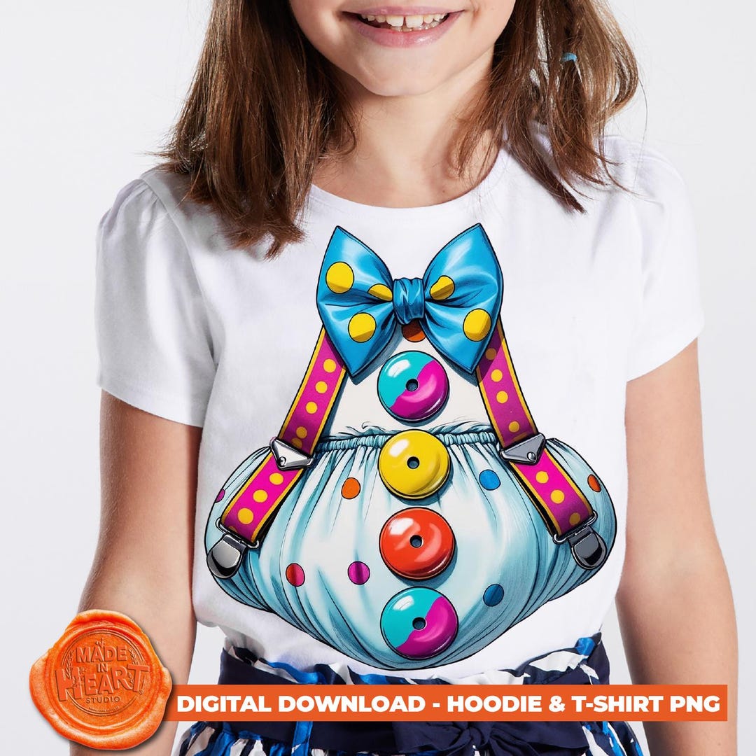 Clown Costume T-shirt PNG, Funny Circus Outfit Sublimation (digital ...