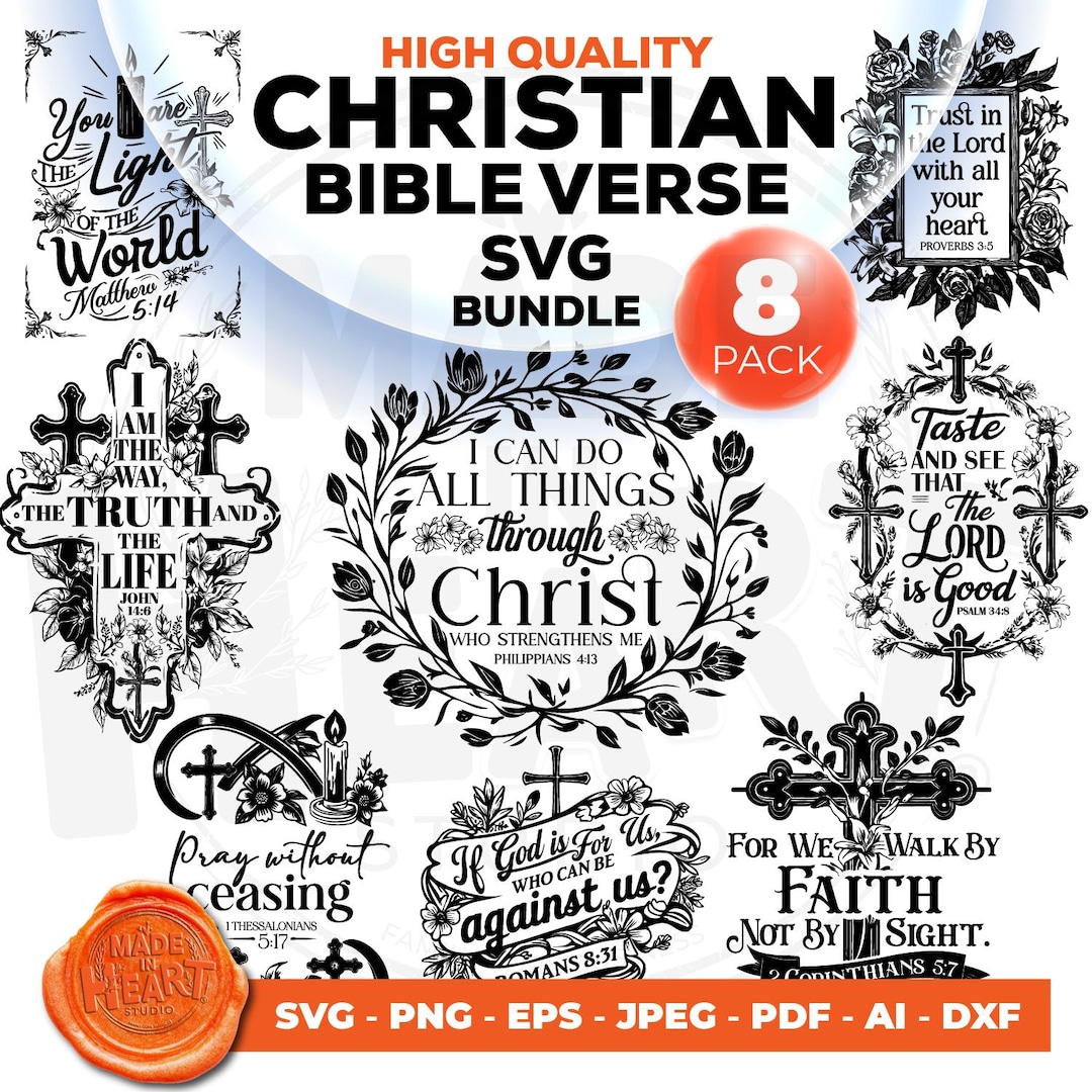 God Word's SVG Bible Verse Bundle, Scripture of the Day, Daily Bible ...