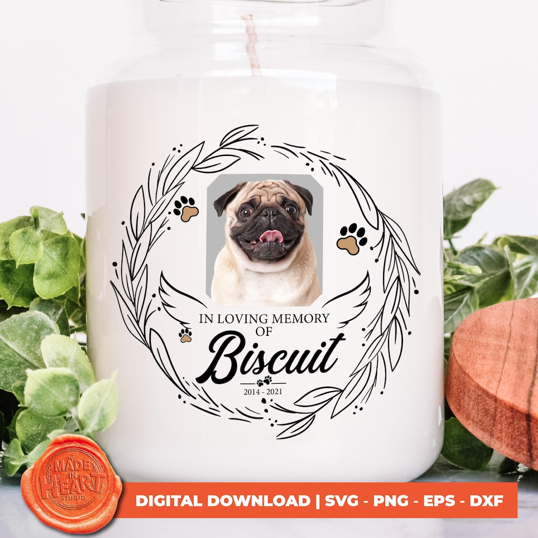 Pet Memorial SVG PNG – in Loving Memory Digital Design for Dog or Cat ...