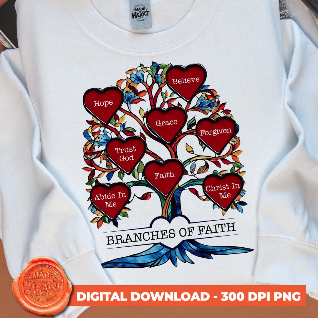 Stained Glass Virtues Tree PNG, Church Decor (digital Download) - Etsy