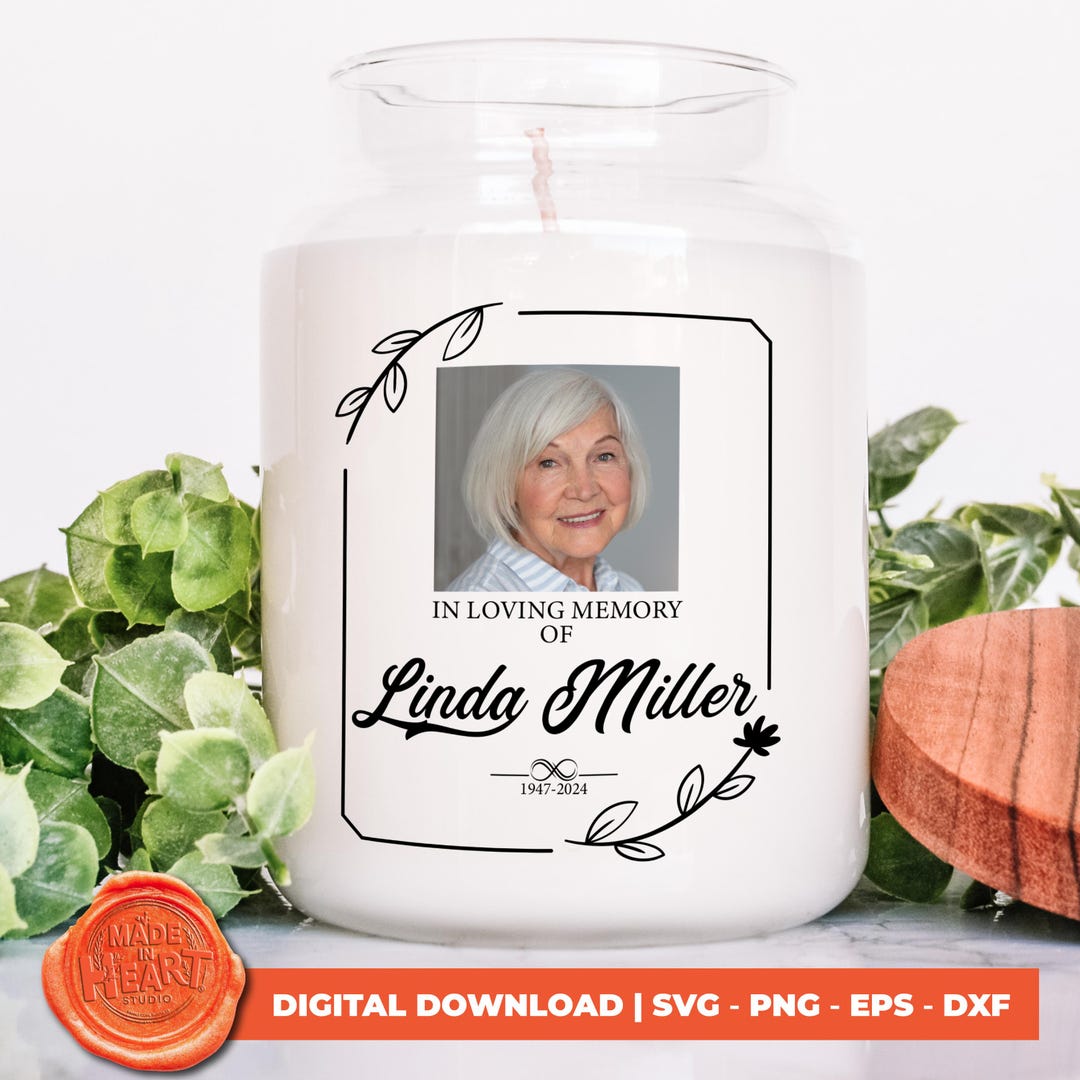 In Loving Memory PNG Template, Memorial Label Design, Funeral Photo ...