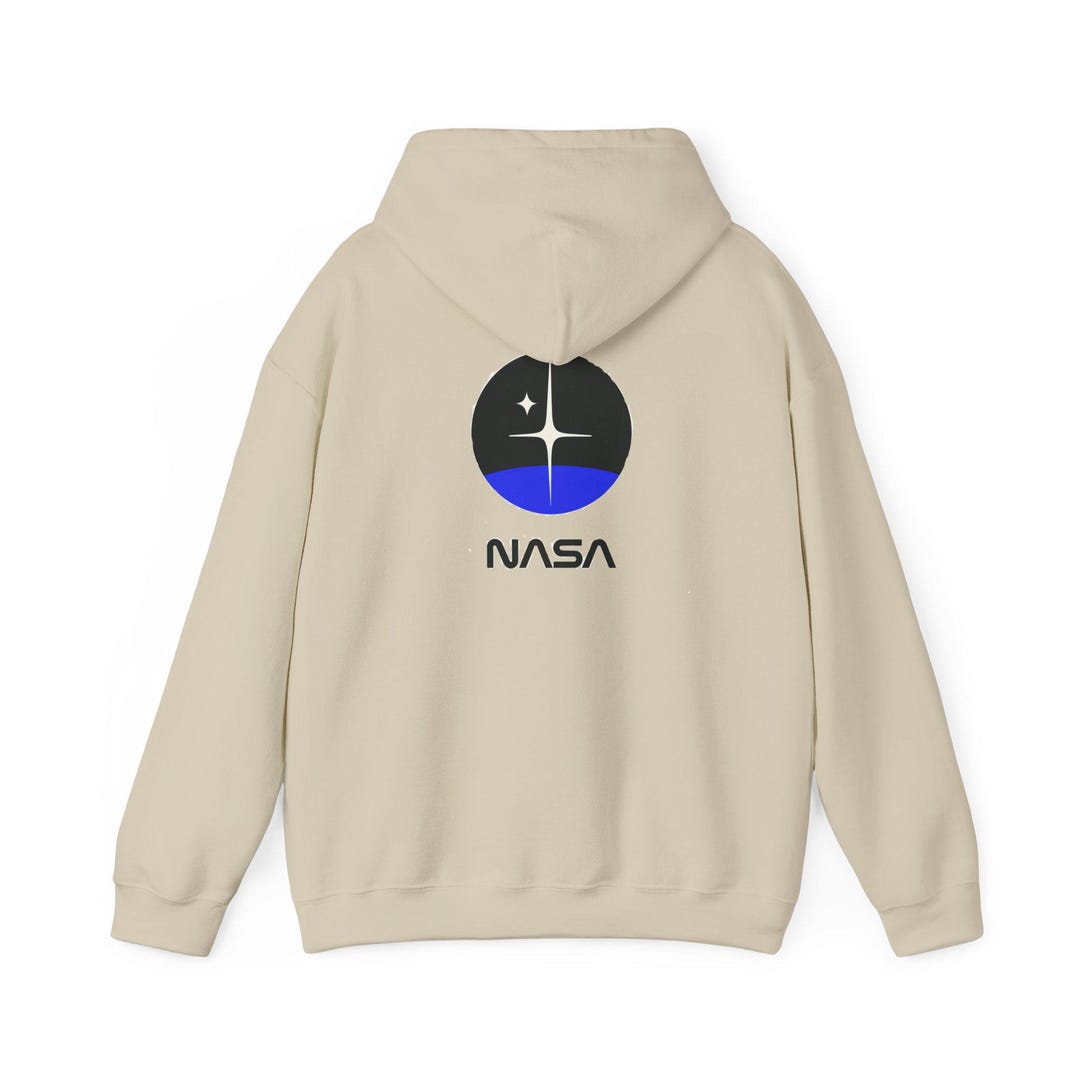 NASA Logo Minimalist Heavy Blend Hoodie, Space Star Emblem Sweatshirt ...