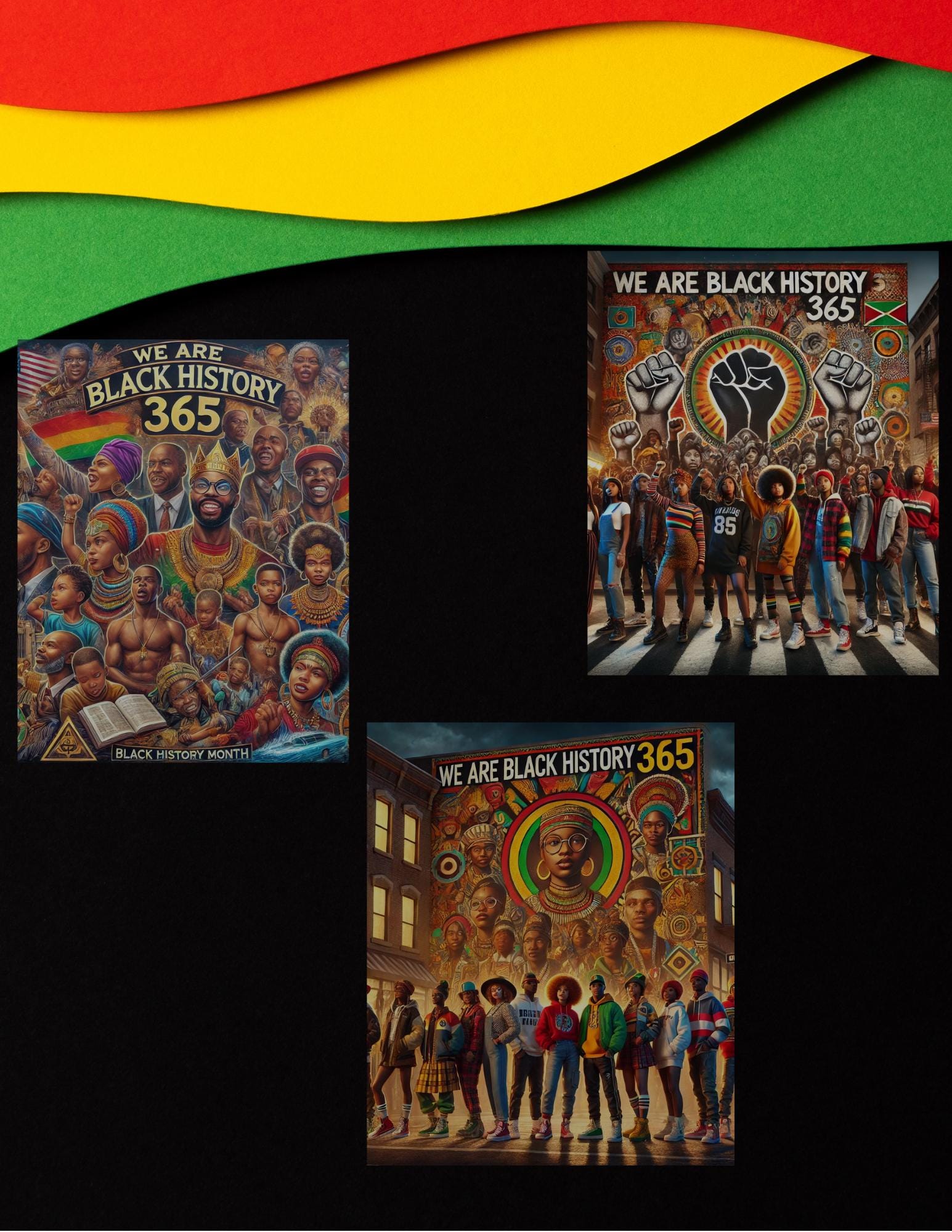 We Are Black History 365 - Vibrant African American Heritage Art - Etsy