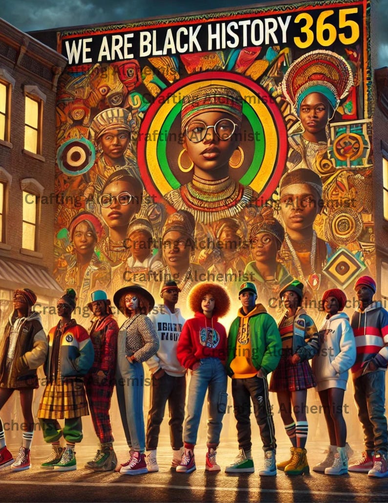 We Are Black History 365 - Vibrant African American Heritage Art - Etsy