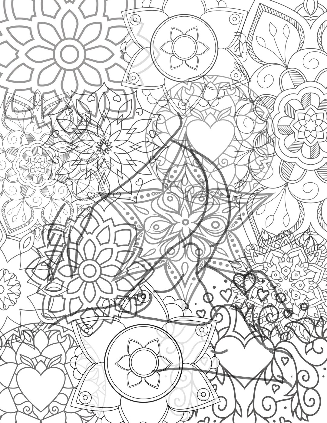 18+ Adult Coloring Pages (5 Pages) - Etsy