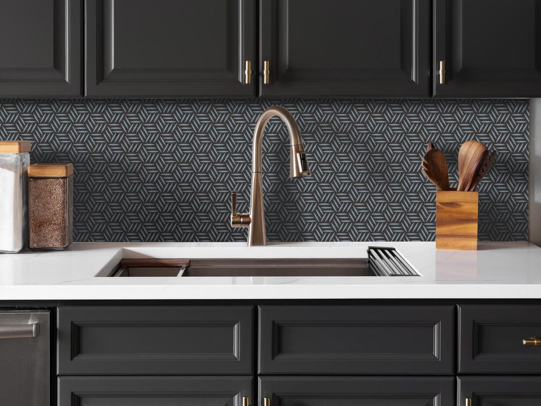 Adhesive Vinyl Kitchen Splashback With NEW INOX Pattern, 200 X 40 Cm ...