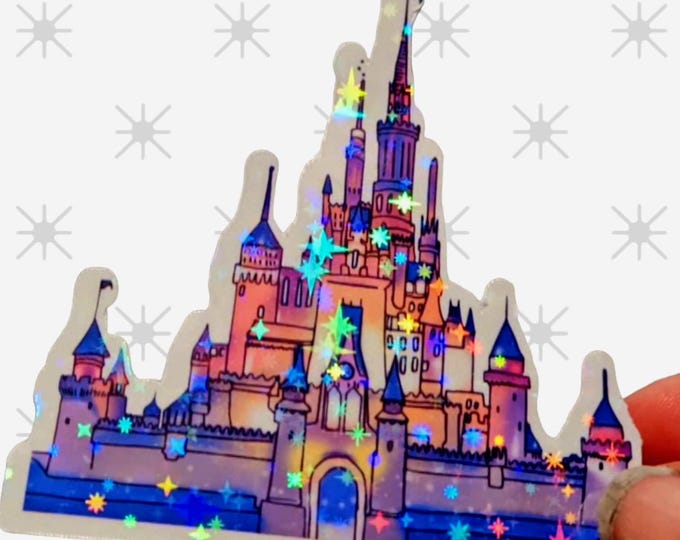 Disney Castle Stickers, Disneyland Sign, Theme Park Stickers, Enchanted ...