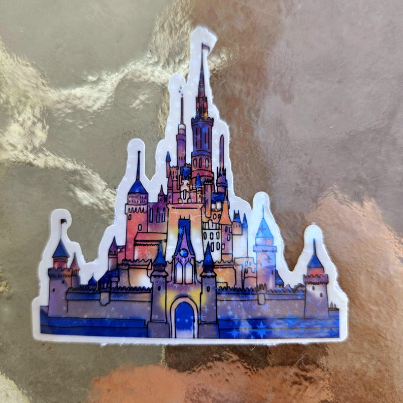 Disney Castle Stickers, Disneyland Sign, Theme Park Stickers, Enchanted ...