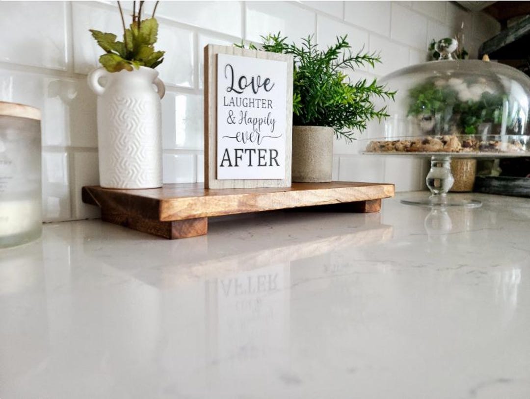Wood Riser, Boho, Farmhouse Decor, Rustic Tray, Riser, Wood Tray ...
