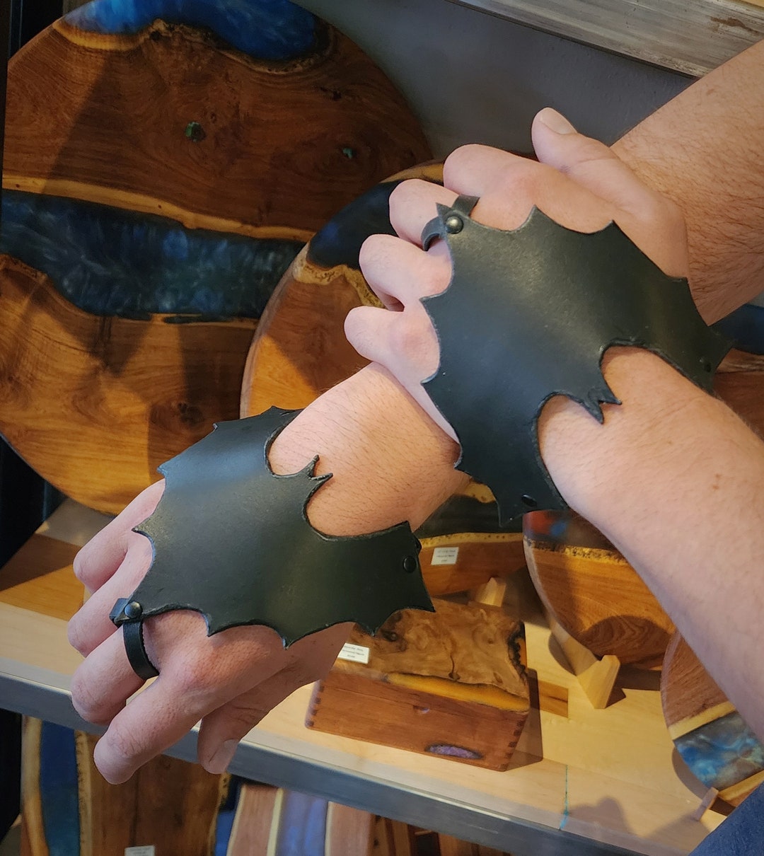 Giant Vampire Bat Leather Bracelet - Etsy