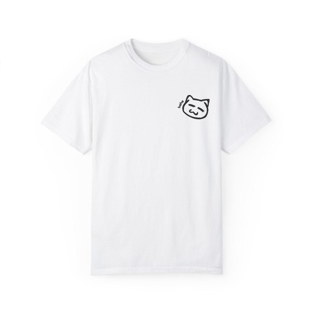 Smug Hehe Cat Simple Minimalistic T-shirt - Etsy