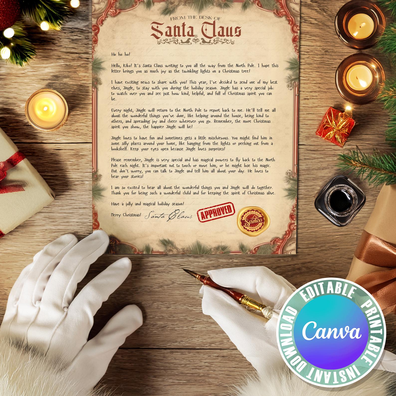 Editable First Time Elf Arrival Letter First Time Elf Visiting Letter ...
