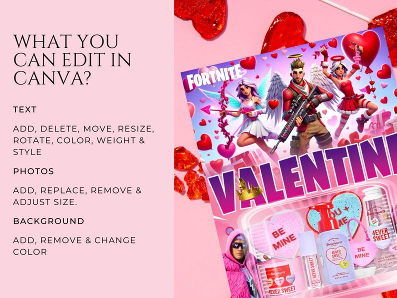Treat Card - Fortnight Valentine's Day Card Template, Jumbo Kids ...