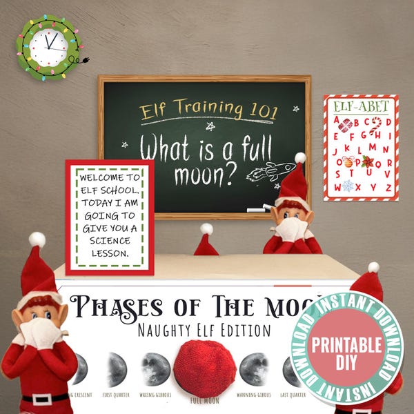 Elf on the Shelf Phases of the Moon - Etsy