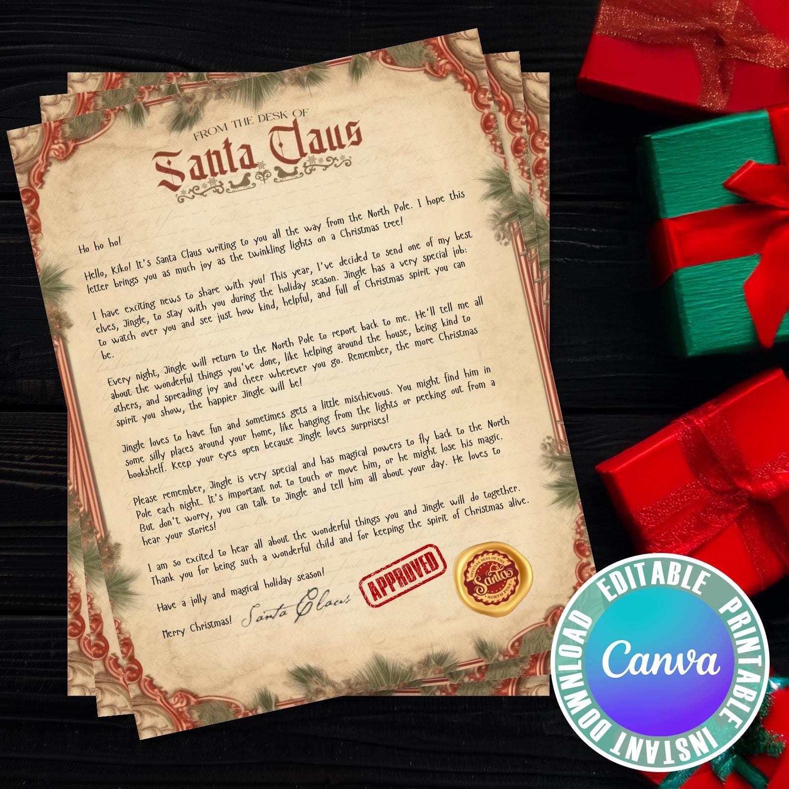 Editable First Time Elf Arrival Letter First Time Elf Visiting Letter ...