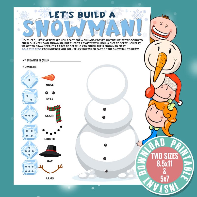 Snowman Game - Etsy
