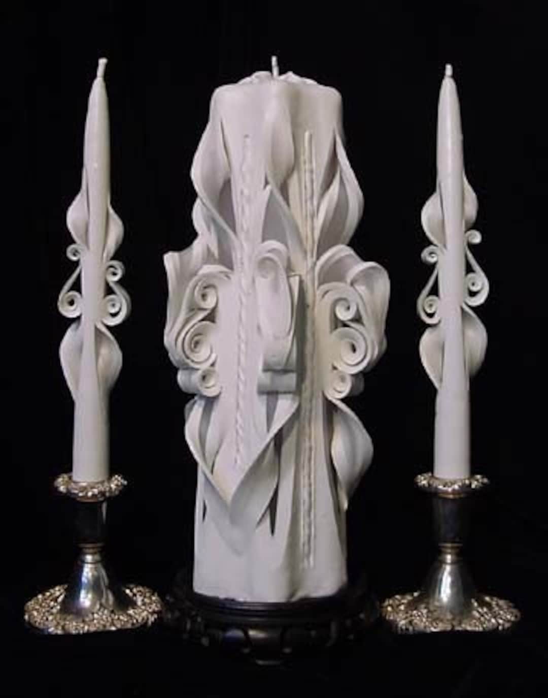 X Large Unity Carved Candle Set - Etsy